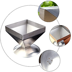 Hemoton Stainless Steel Pyramid Mold Cake Food Mold Stuffed Meat Shape Form Rice Shaper Metal Serving Plate for Home Restaurant Kitchen Size