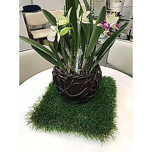 KuGuo Artificial Grass mat 12 inches Indoor Outdoor DenseTurf Green Grass Mini Pet Home Decor Mat