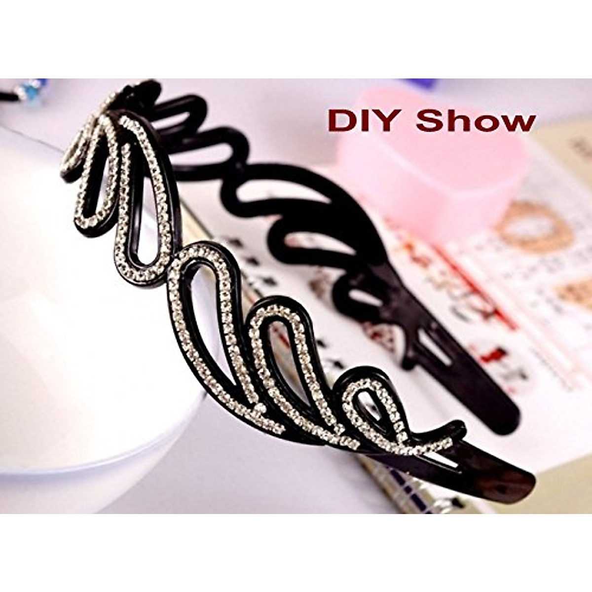 yueton 11 Yards 2MM Crystal Rhinestone Close Chain Trimming Claw Chain Jewelry Crafts DIY (Silver)