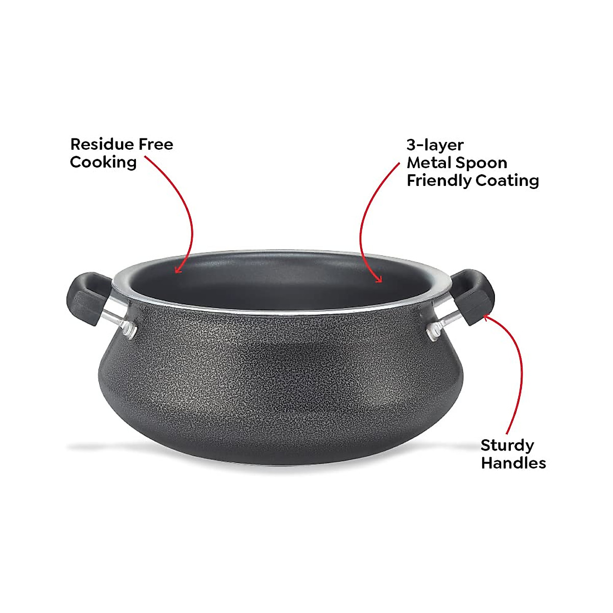 Prestige Manttra Omega Select Plus Junior Handi 4 Litre with SS Lid, Black (30732)