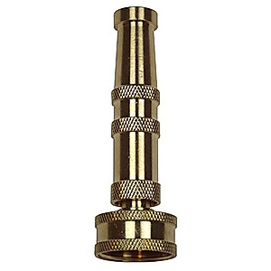 Kasian House Heavy-Duty Brass Garden Hose Nozzle, Easy Adjustable Twist Control Water Hose Sprayer Nozzle, Fits Standard Hoses, Garden Sprayer, Spray Nozzle