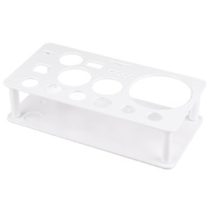 Bartender Kit Stand, Professional Cocktail Shaker Set Stand for Cocktail Lovers Plastic Bartending Tool Holder for Bar Home White(L)