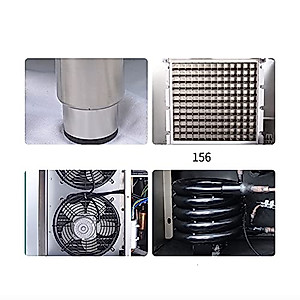 Ice maker countertop Commercial Ice Maker 440lb Every 24 Hours 331lb Storage Capacity Stainless Steel Great for Hotels, Restaurants, Bars, Includes Connection Hoses and Ice Scoop Household/Kitchen/Off