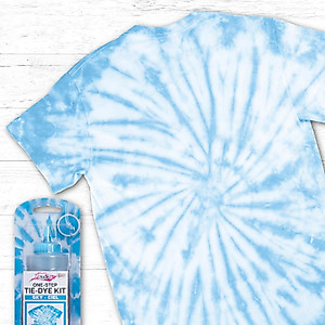 Tulip One-Step Tie-Dye Kit, Vibrant Colors for Fabric 4 fl oz, Sky
