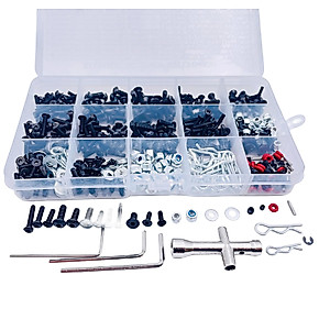 634pcs Universal RC Screw Assortment kit-Fasteners for Traxxas Axial Redcat HPI Arrma SCX10 Losi Scale RC Cars-1/8 1/10 1/12 RC truck,tracked car,remote control car, repair tools for off-road vehicles