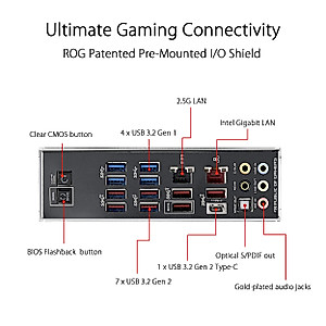 ASUS ROG Crosshair VIII Hero X570 ATX Motherboard with PCIe 4.0, Integrated 2.5 Gbps LAN, USB 3.2, SATA, M.2, Node and Aura Sync RGB Lighting