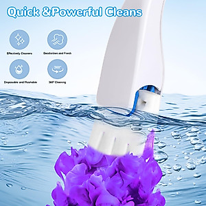 Effacera 36 Refills Disposable Toilet Bowl Paper Bulk Toilet Fresh Flushable Refills for Bathroom Toilet Brush Accessories Supplies Starter Kit (Lavender Scent)