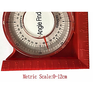 Magnetic Angle Locator Level & Tool Dial Gauge Angle Finder Magnetic Protractor 0-5"/120mm