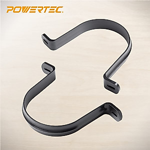 POWERTEC 70343-P2 Hangers for 4" Dust Collection Hose and Pipe, 10 PK, Black