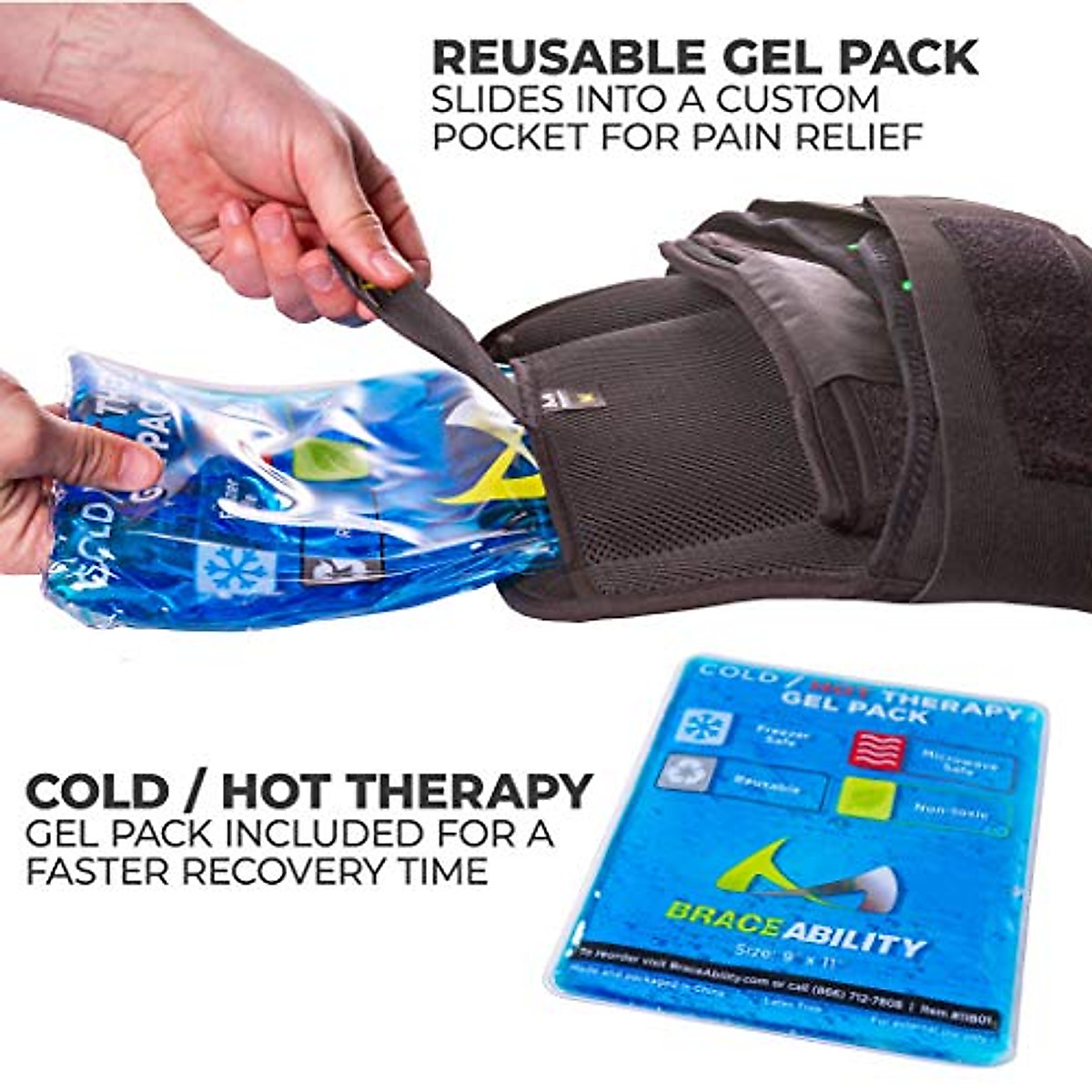 BraceAbility LSO Back Brace for Herniated, Degenerative & Bulging Disc Pain Relief, Sciatica, Spine Stenosis | Medical Lumbar Support Device for Post Surgery & Fractures with Hot/Cold Therapy (M)