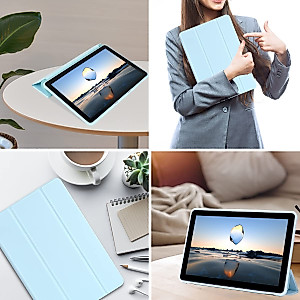 Case for All-New Amazon Kindle Fire HD 10 Tablet & Fire HD 10 Plus Case(11th Generation, 2021 Release) 10.1" - PU Leather Trifold Stand Cover Ultra Lightweight Slim Shell Stand Cover Auto Wake/Sleep