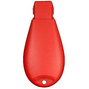 1 New Red Keyless Entry 5 Buttons Remote Start Car Key Fob Fobik Shell / CASE IYZC01C M3N5WY783X for Commander and Grand Cherokee - (No Electronics or Chip Inside)
