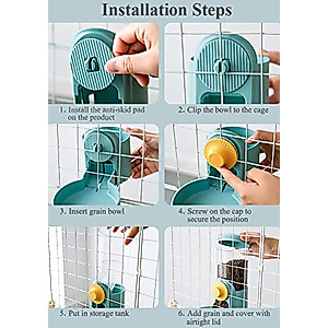 Aarpurt Hanging Automatic Dog Water Dispenser Feeder, Water Food Bowl for Cage Pet, Gravity Auto Feeder Waterer Set forSmall and Medium Pets