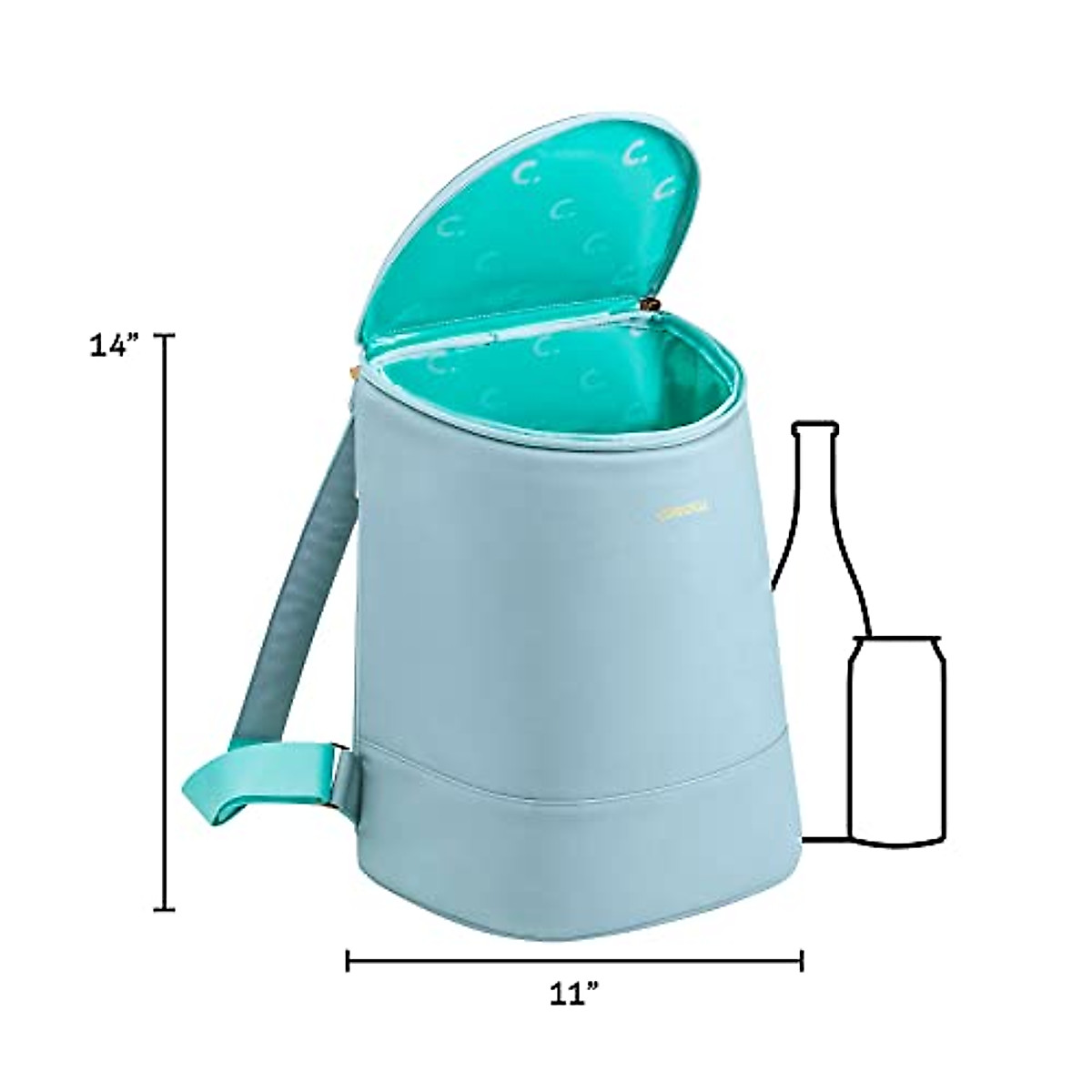 Corkcicle EOLA Cooler Backpack, Waterproof and Leak Proof Insulated Bag, Perfect for Wine, Beer, and Ice Packs, Seafoam