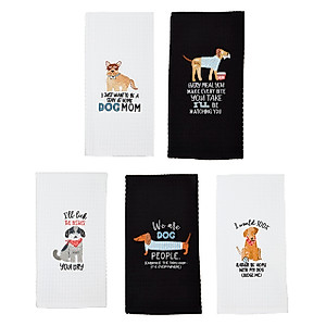 Mud Pie Pet Embroidered Towel, Every Meal, 8" x 12.5"