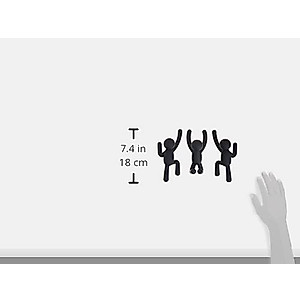 Umbra Buddy Wall Hooks – Decorative Wall Mounted Coat Hooks for Hanging Coats, Scarves, Bags, Purses, Backpacks, Towels and More, Set of 3, Black