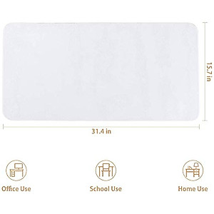 NATRKE Clear Desk Mat Pad, 32"x16"Transparent PVC Desk Protector Pad Large 1.5mm Waterproof Non-Slip Writing Desk Blotter for Desktop for Home Office