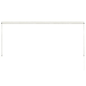 vidaXL Retractable Awning Outdoor Garden Terrace Patio Home Window Sunshade Sun Screen Protection Side Awning Blind 118.1"x59.1" Cream