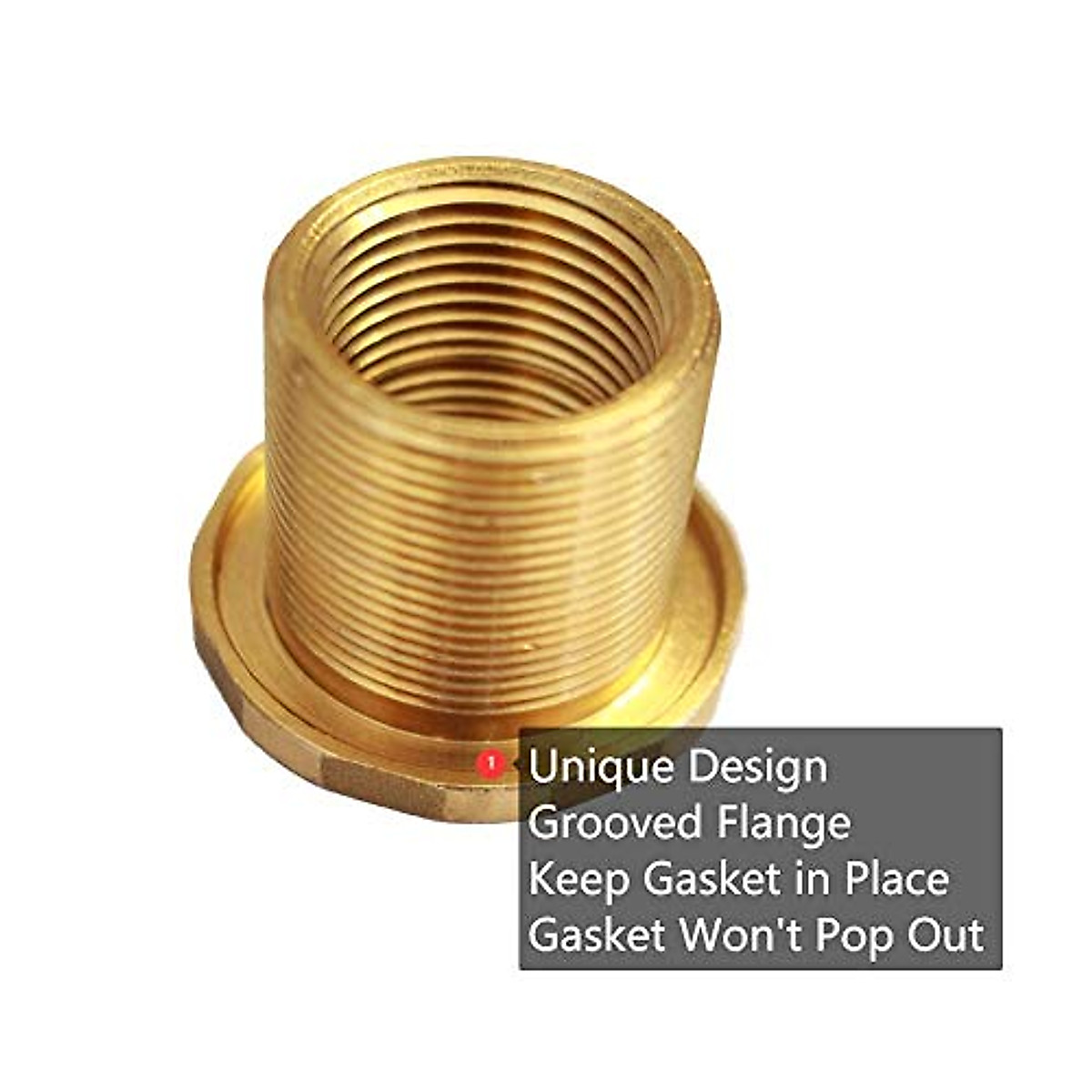 RAINPAL RBS022 Brass Rain Barrel Spigot(3/4" Quarter Turn Ball Valve w/ Bulkhead Fitting and Thread Tape)