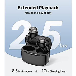 Edifier W240TN Active Noise Cancellation Earbuds with Bluetooth V5.3 - True Wireless Earbuds with Dual Dynamic Drivers - Fast Charging - Custom EQ - Physical Button and App Control - Black