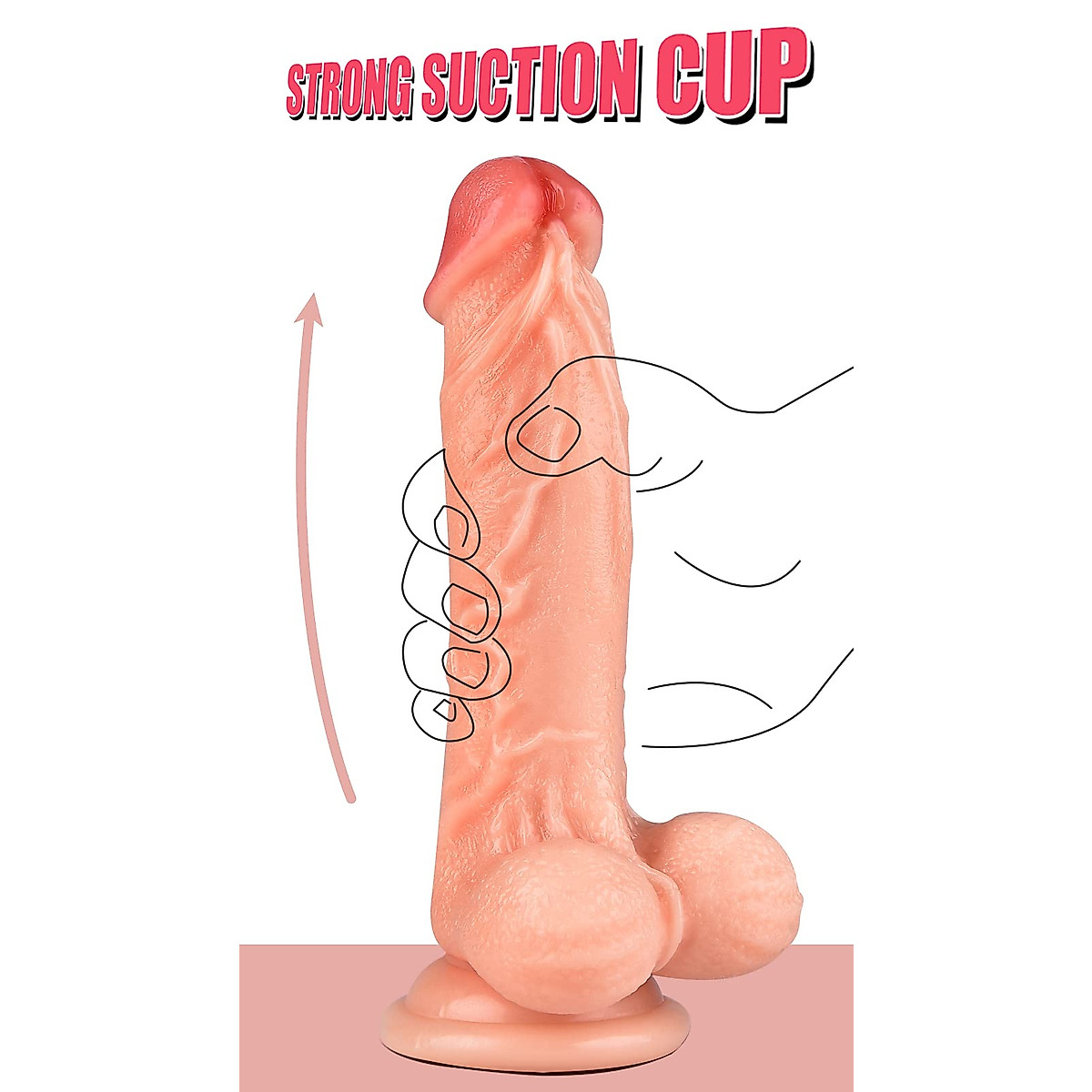 Realistic Dildo Sex Toys for Women - UTIMI 7.3 Inch Body Safe Material G spot Adult Lifelike Dildo with Strong Suction Cup Penis for Men Anal Hands-Free Play Sexual Wellness Products