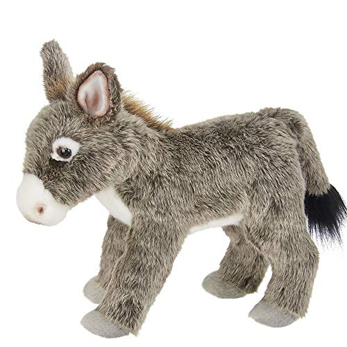 Bearington Pedro Plush Donkey Stuffed Animal, 12 Inches
