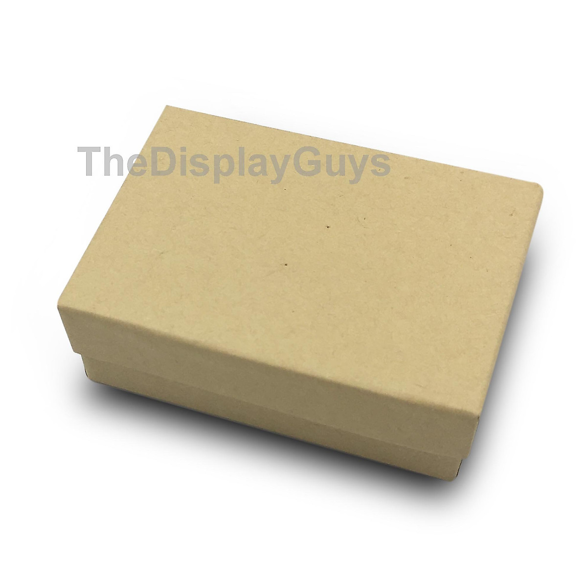 The Display Guys Pack of 25 Cotton Filled Cardboard Paper Kraft Jewelry Box Gift Case - Kraft (3.3" x 2.3" x 1.0")