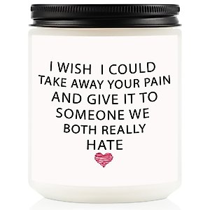 BeauGift Get Well Gifts for Women, Get Well Soon Gifts for Women After Surgery, Feel Better Gifts for Women, Inspirational Candles for Condolence, Miscarriage, Cancer, 7oz Soy Wax Lavender Scented