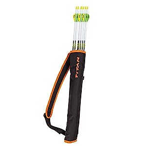 Allen Company Youth Archery Back Arrow Quiver - Compact and Adjustable Sling Design - Ideal Arrow Holder for Young Archers - 19 Inches Long - Fits 14 Arrows - Orange/Black