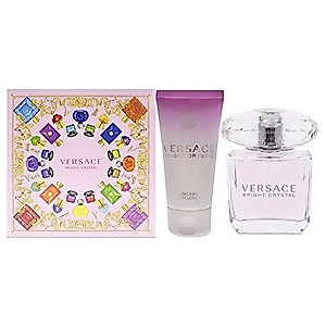 Versace Versace Bright Crystal Women 1oz EDT Spray, 1.7oz Body Lotion 2 Pc Gift Set