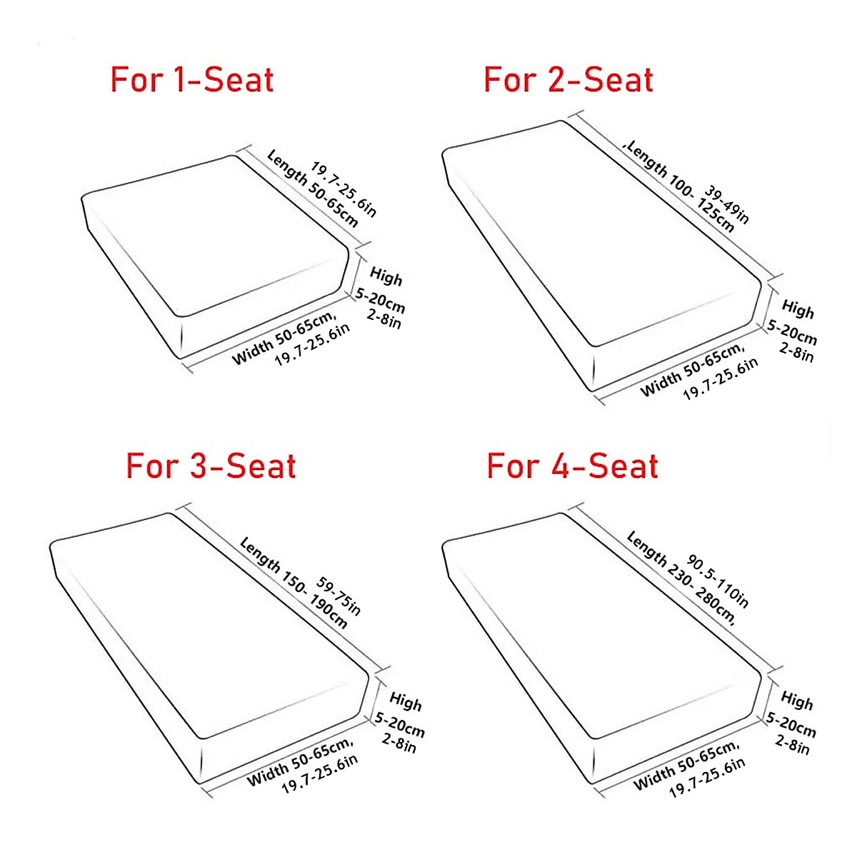 Velvet Couch Cushion Covers for L/U Shape Sofa, Stretch 3 2 1 4 Seat Cover Loveseat Chaise Lounge Sofa Slipcovers Sectional Non-Slip Furniture Protector (Light Blue 3 Seat)