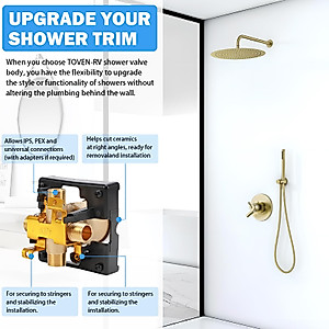 R10000-UNBX Universal Shower Valve Body Replacement Delta Faucet R10000 UNBX MultiChoice Bathtub and Shower Valve Body for Tub Faucet Trim Kits, Fits Single or Dual Function Delta Faucet Trim Set
