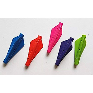 GPP 50pcs Arrow Feather TPE one-Piece Quickfletch Twister Vanes for Arrow Archery Fletching Arrow Vanes Suit for 7mm Arrow Shaft