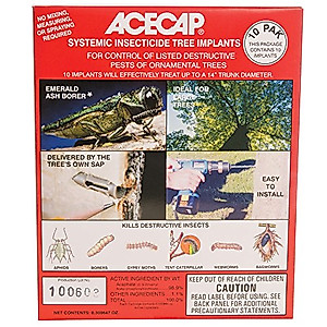 AceCap Insecticide Systemic Tree Implants, 3/8-inch Implant Diameter (10 Pack)