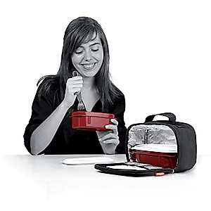 TATAY Urban Food Casual Mini - Insulated Lunch Bag, 1.5 L Capacity, with 1 Plastic Food Storage of 0.5L BPA Free, Black. Measures 21.5 x 9 x 12 cm