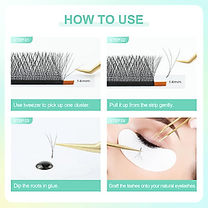 NAGARAKU W Eyelash Extension 3D Volume Premade Fan 0.07mm C curl 8-12mm mix Faux Mink Matte Black Cluster Easy Fanning yy Eye Lashes