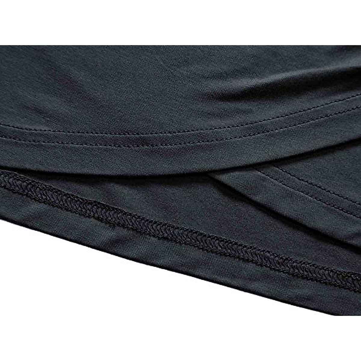 GUBERRY Black Shirts for Women Deep V Neck Short Sleeve Sexy Wrap Top T Shirt