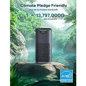 WELOV World's 1st Matter Smart Air Purifier, Air Purifiers for Home Covers 1570 Ft², 99.997% Filtration Efficiency of Particles 0.1-0.3 μm, H13 True HEPA PM2.5 Monitor, Sleep Mode, Dimmable Lighting