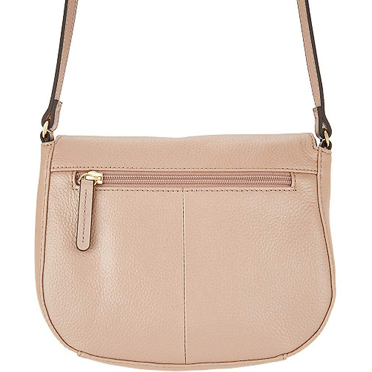 Tignanello Lillie Saddle Cross Body W/RFID Protection, Metallic Rose
