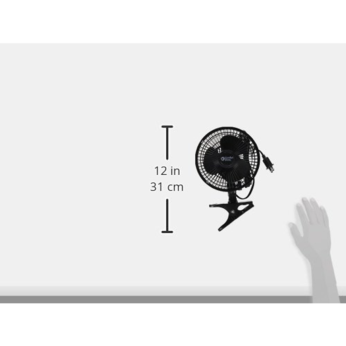 Comfort Zone CZ6CBK 6" Quiet Portable Indoor 2-Speed Desk Fan with Clip and Fully Adjustable Tilt, Black