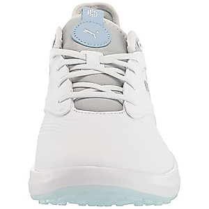 Puma Golf Women's IGNITE MALIBU WMNS Golf Shoe, PUMA White-PUMA Silver-Lucite, 9