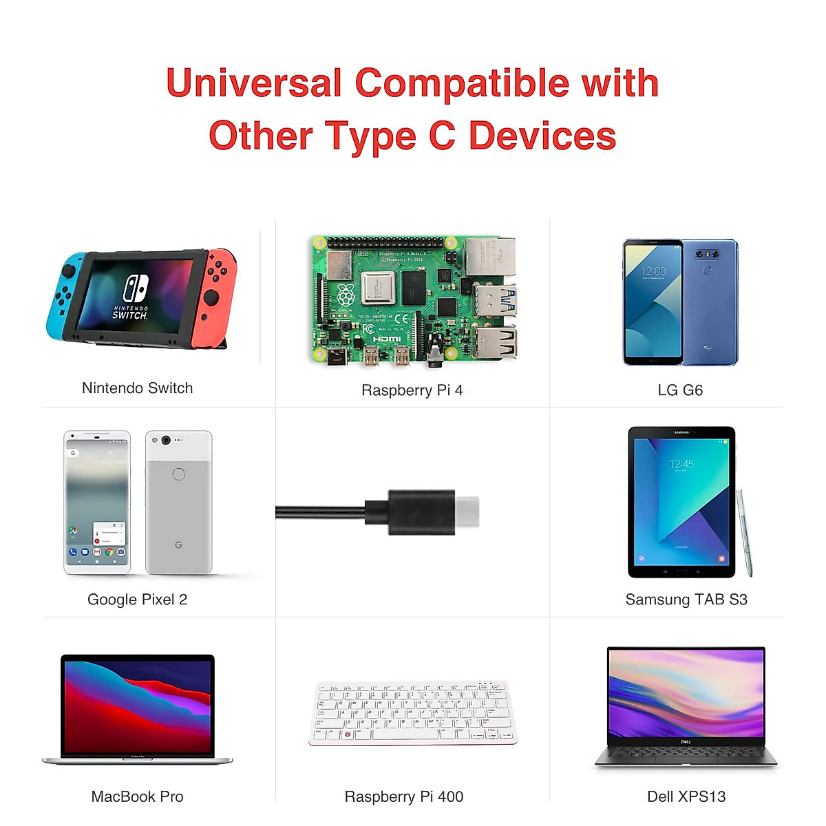 iRasptek Raspberry Pi 4 Power Adapter, 5.1V 3.5A USB C Power Supply with On/Off Switch, for Raspberry Pi 4 Model B/Pi 400 (UL Listed)