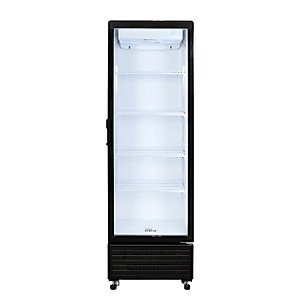 PremiumLevella Glass Door Display Refrigerator 10.0 cu ft Commercial Beverage Cooler Merchandiser With Sleek LED Light Strip