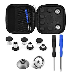 Mini Joystick Button, Canvas Cloth Case High Accuracy 3 Pairs Thumb Stick for Game Console Replacement for Replacement for