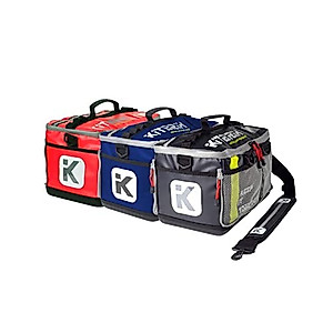 KITBRIX 3 Kit Bag Bundle - Gray, Red & Navy - Swimming, Cycling, Triathlon, Soccer, Gym, MMA, Running, Gym, Football, Soccer, Triathlon Transition, Obstacle Course Racing x3 Bag Set