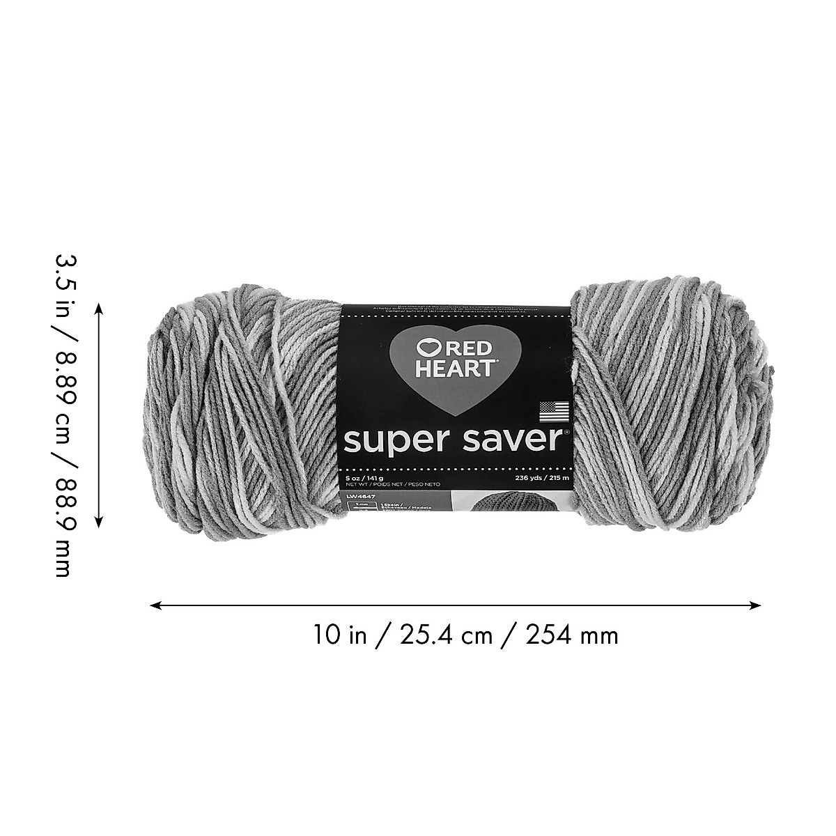 Red Heart Super Saver Favorite Stripe Yarn - 3 Pack of 141g/5oz - Acrylic - 4 Medium (Worsted) - 236 Yards - Knitting/Crochet