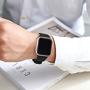 6 Pack Sport Bands Compatible with Apple Watch Band 38mm 40mm 41mm 42mm 44mm 45mm 49mm,Soft Silicone Waterproof Strap Compatible with iWatch Apple Watch Series 9 Ultra 8 7 6 5 4 3 2 1 SE Women Men