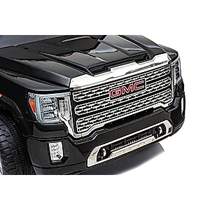 DAKOTT GMC Sierra Denali HD Two Seater 12 Volt Ride-On Truck w/ 2.4G Remote Control, LED Lights, Horn, Music, MP3/USB, Storage Box, Spring Suspension, Electric Vehicle for Kids .