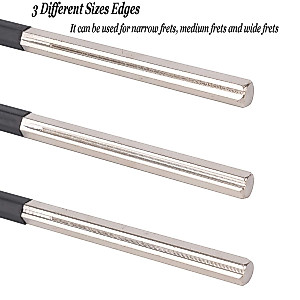 Buytra Guitar Fret Crowning File Tool Dressing File with Narrow/Medium/Wide 3 Edges Guitar Repairing & Luthier Tools