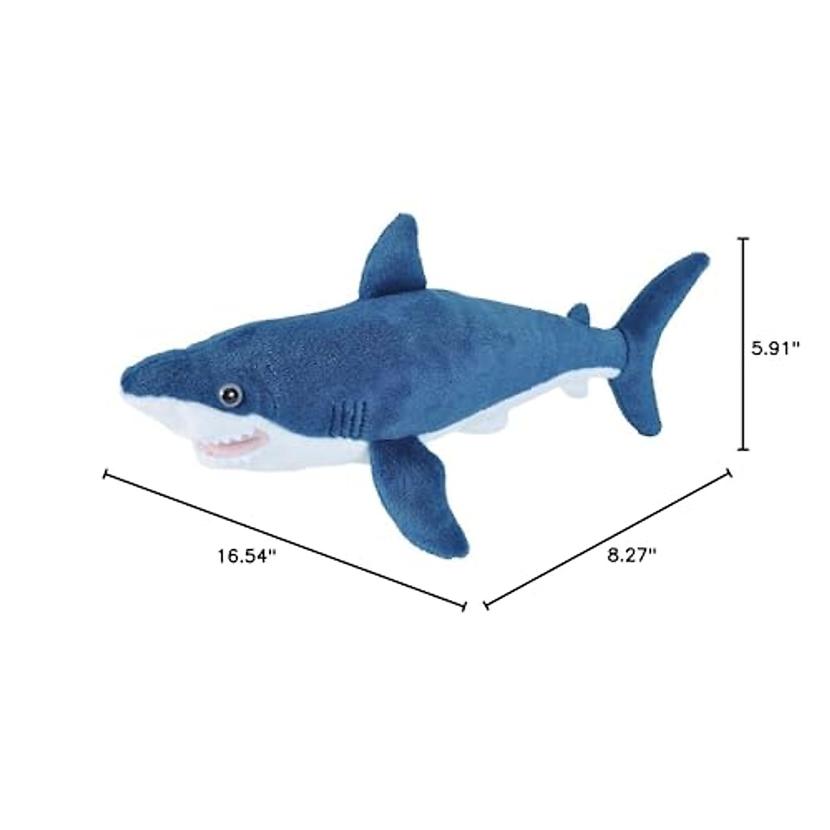 Wild Republic Mako Shark Plush, Stuffed Animal, Plush Toy, Gifts for Kids, Cuddlekins 13 inches